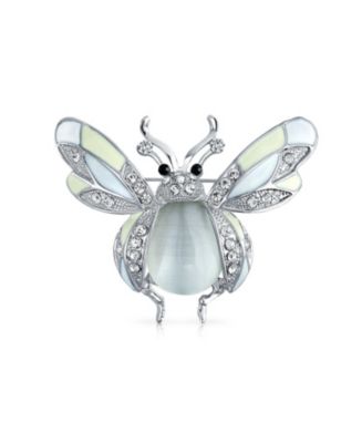 Bling Jewelry White Yellow Large Garden Insect Dragonfly Firefly Queen ...