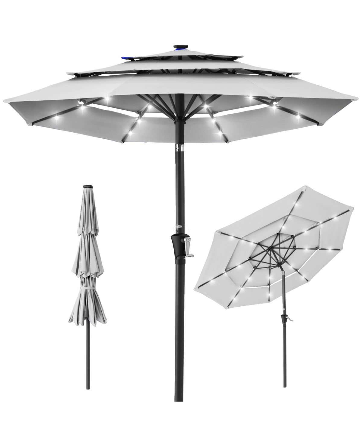 Click here for Best Choice Products 10ft 3-Tier Solar Patio Umbre... prices