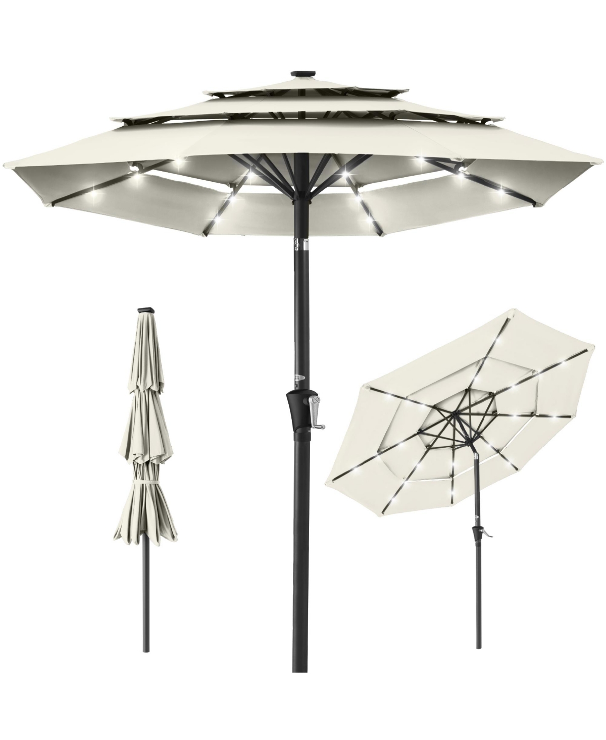 Click here for Best Choice Products 10ft 3-Tier Solar Patio Umbre... prices