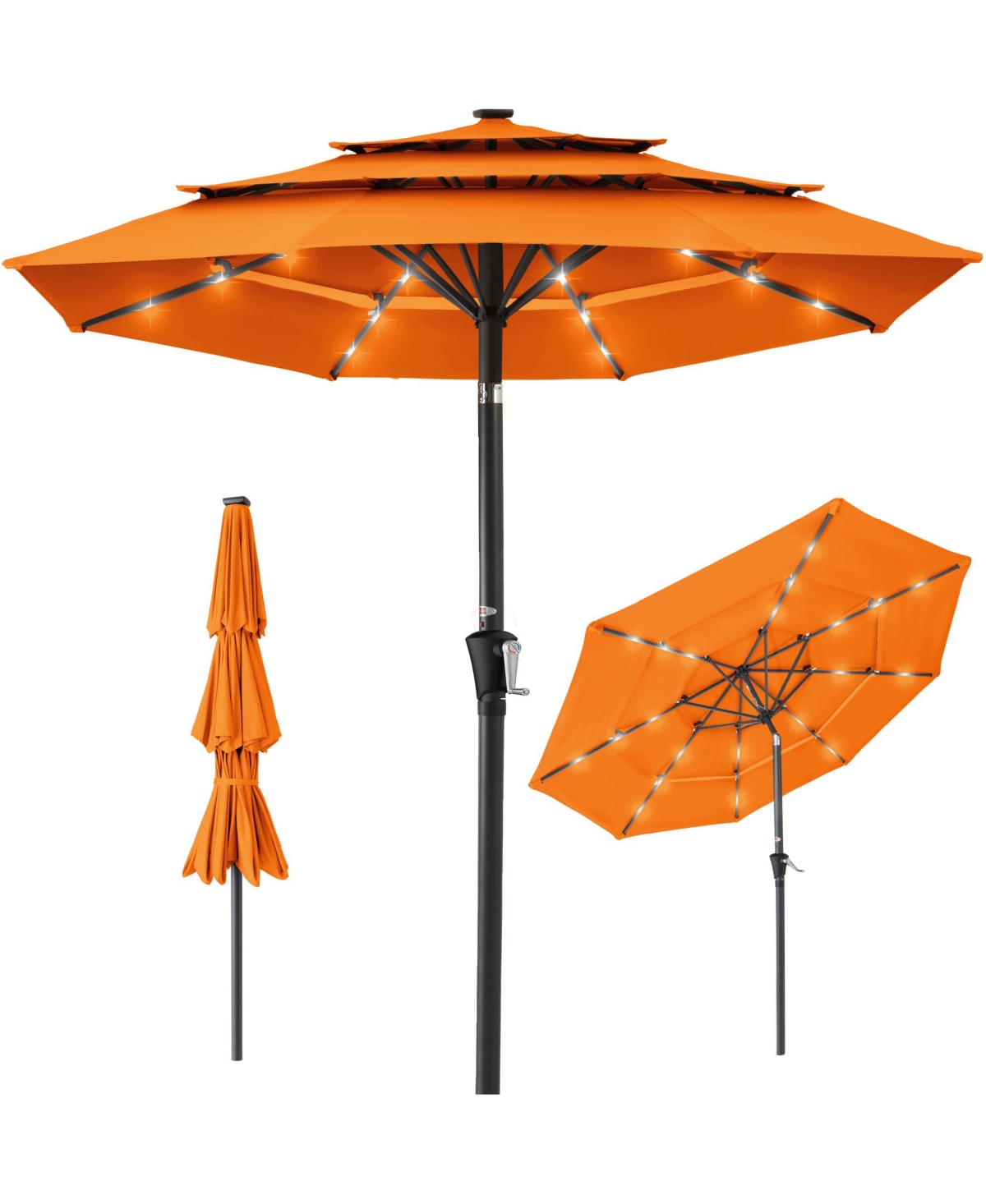 Click here for Best Choice Products 10ft 3-Tier Solar Patio Umbre... prices