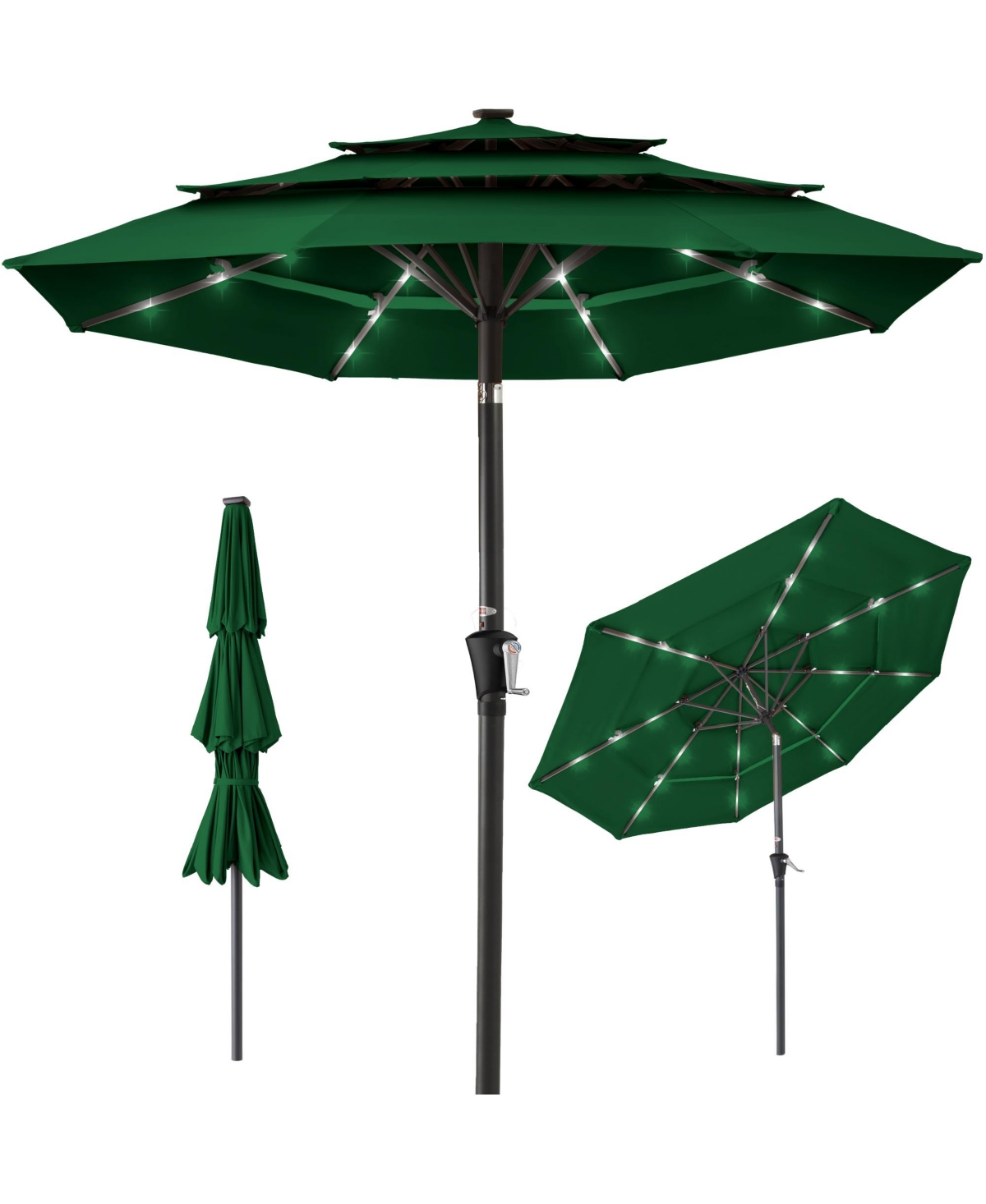 Click here for Best Choice Products 10ft 3-Tier Solar Patio Umbre... prices