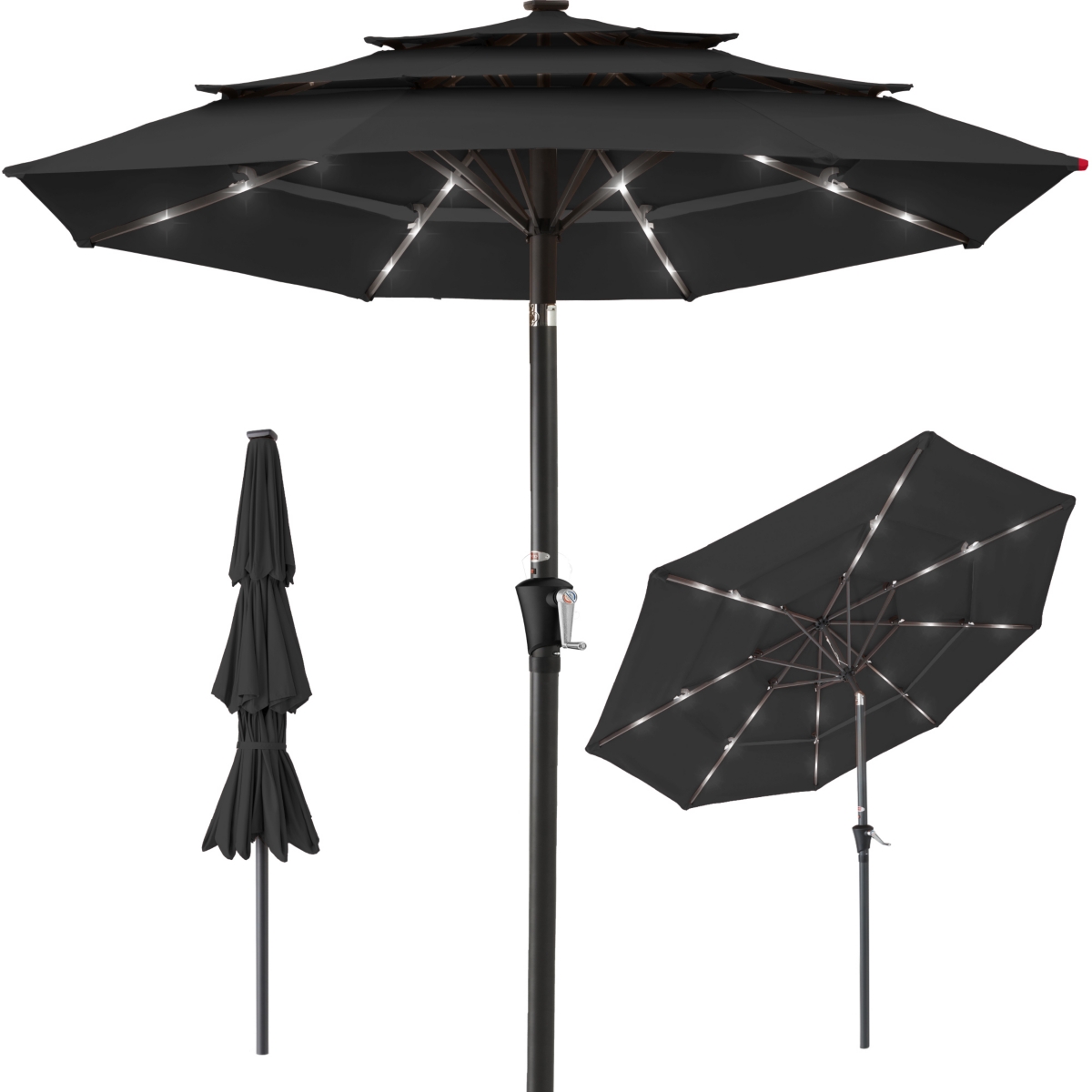 Click here for Best Choice Products 10ft 3-Tier Solar Patio Umbre... prices