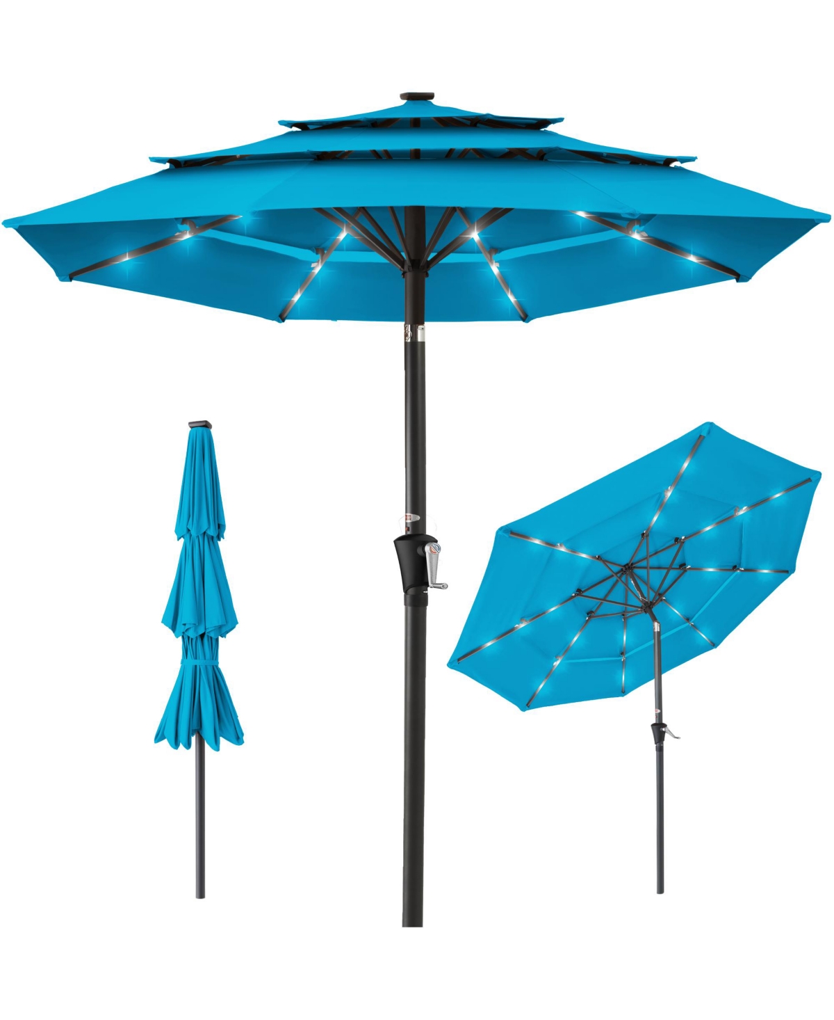 Click here for Best Choice Products 10ft 3-Tier Solar Patio Umbre... prices