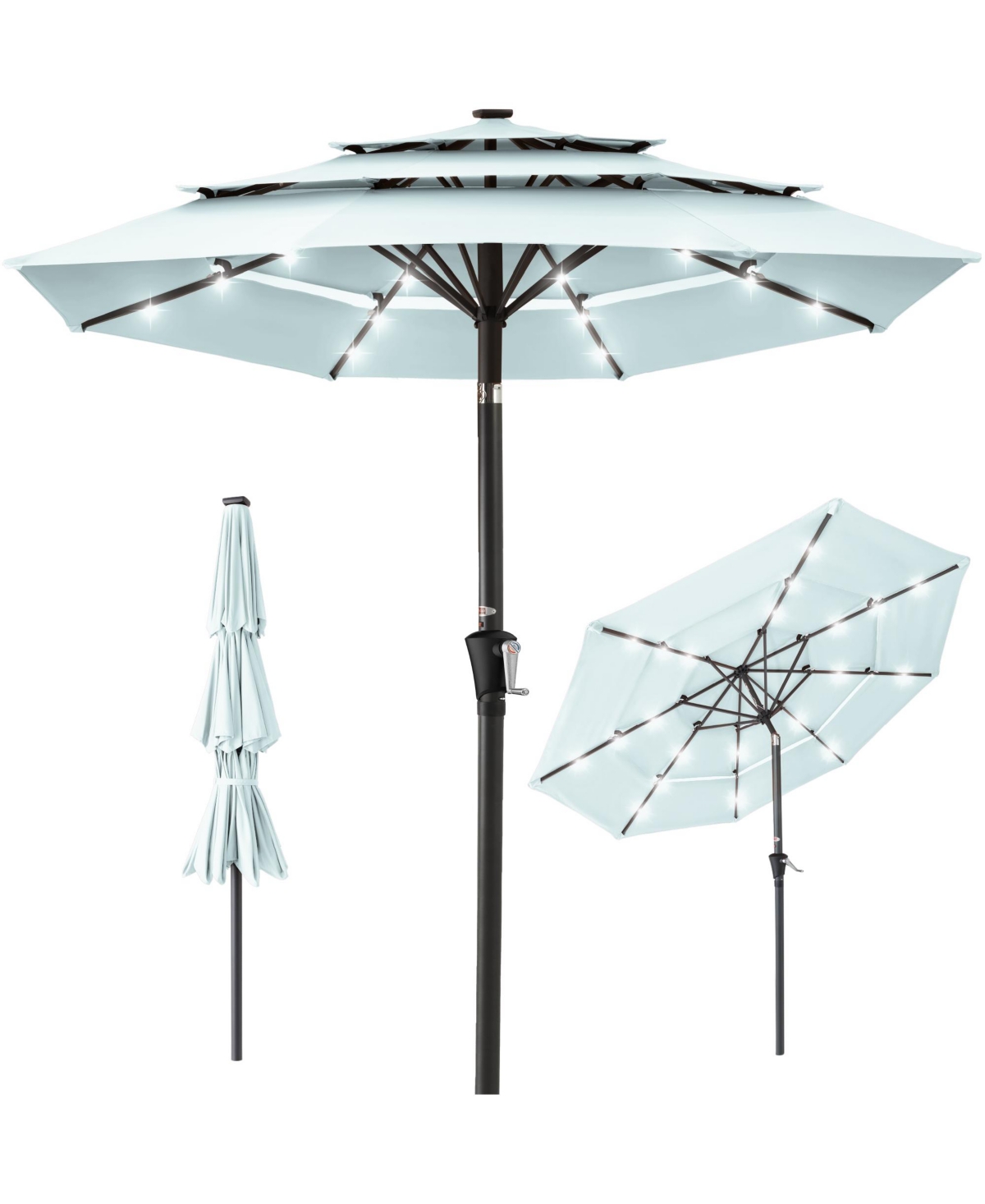 Click here for Best Choice Products 10ft 3-Tier Solar Patio Umbre... prices