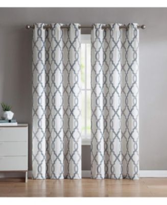 Kate Aurora 2 Piece Grommet Top Light Filtering Geometric Window ...