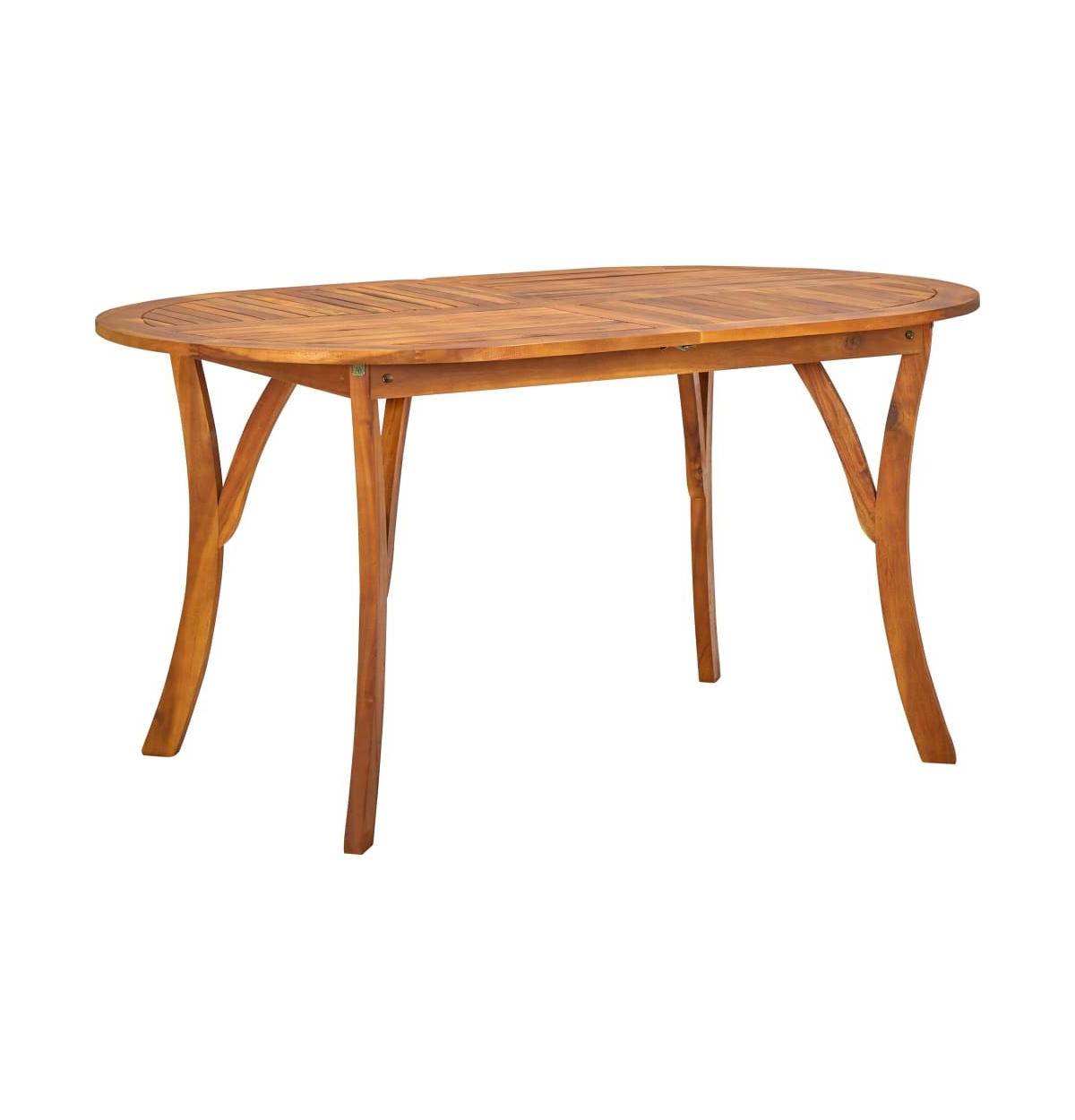 Click here for vidaXL Patio Table 59.1x35.4x29.5 Solid Acacia Woo... prices