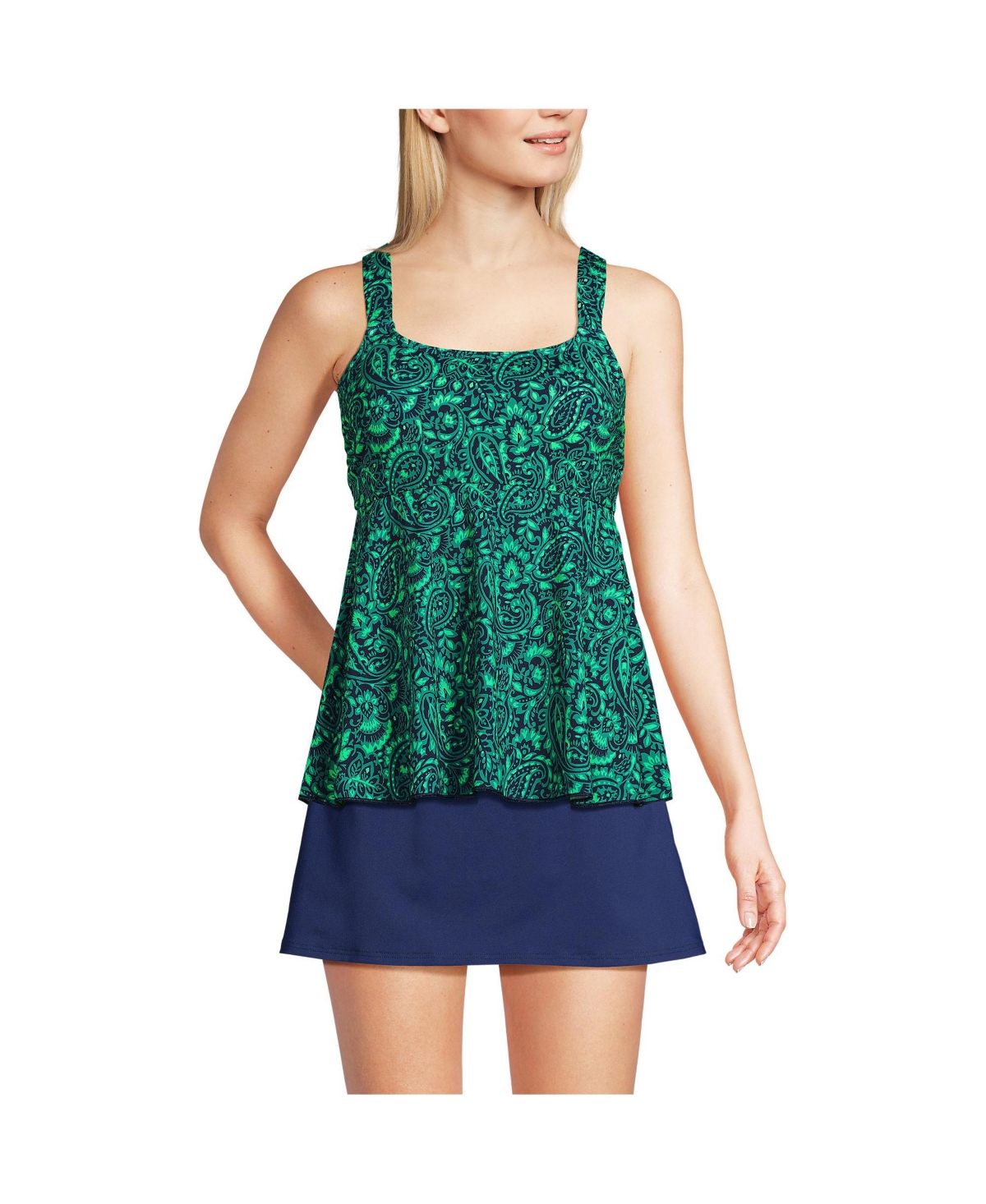 Click here for Lands End Womens D-Cup Flutter Scoop Neck Tankini... prices