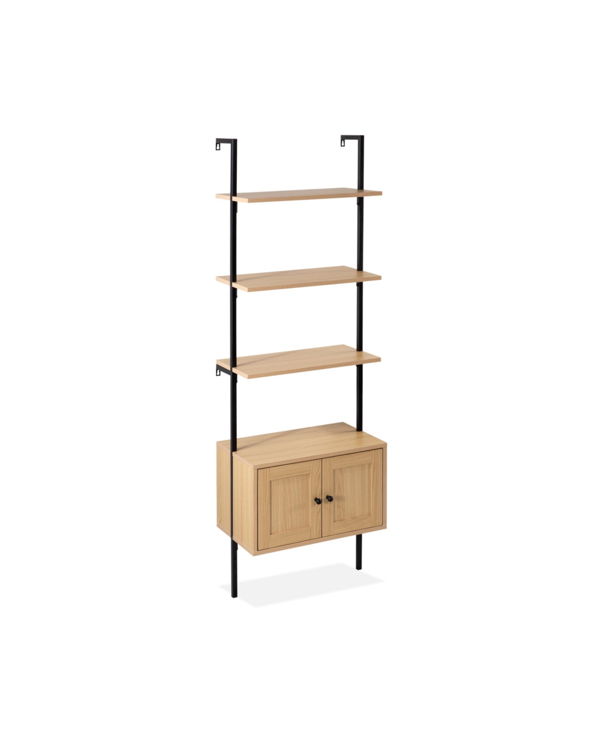 Click here for Industrial 4-Shelf Wood Wall-Mounted Open Ladder B... prices