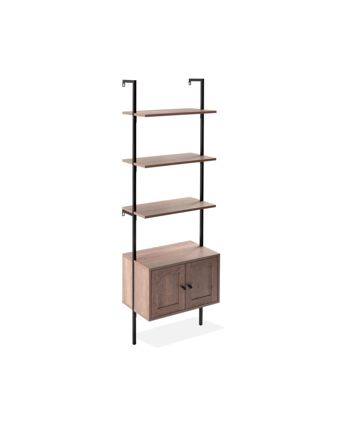 Click here for Industrial 4-Shelf Wood Wall-Mounted Open Ladder B... prices