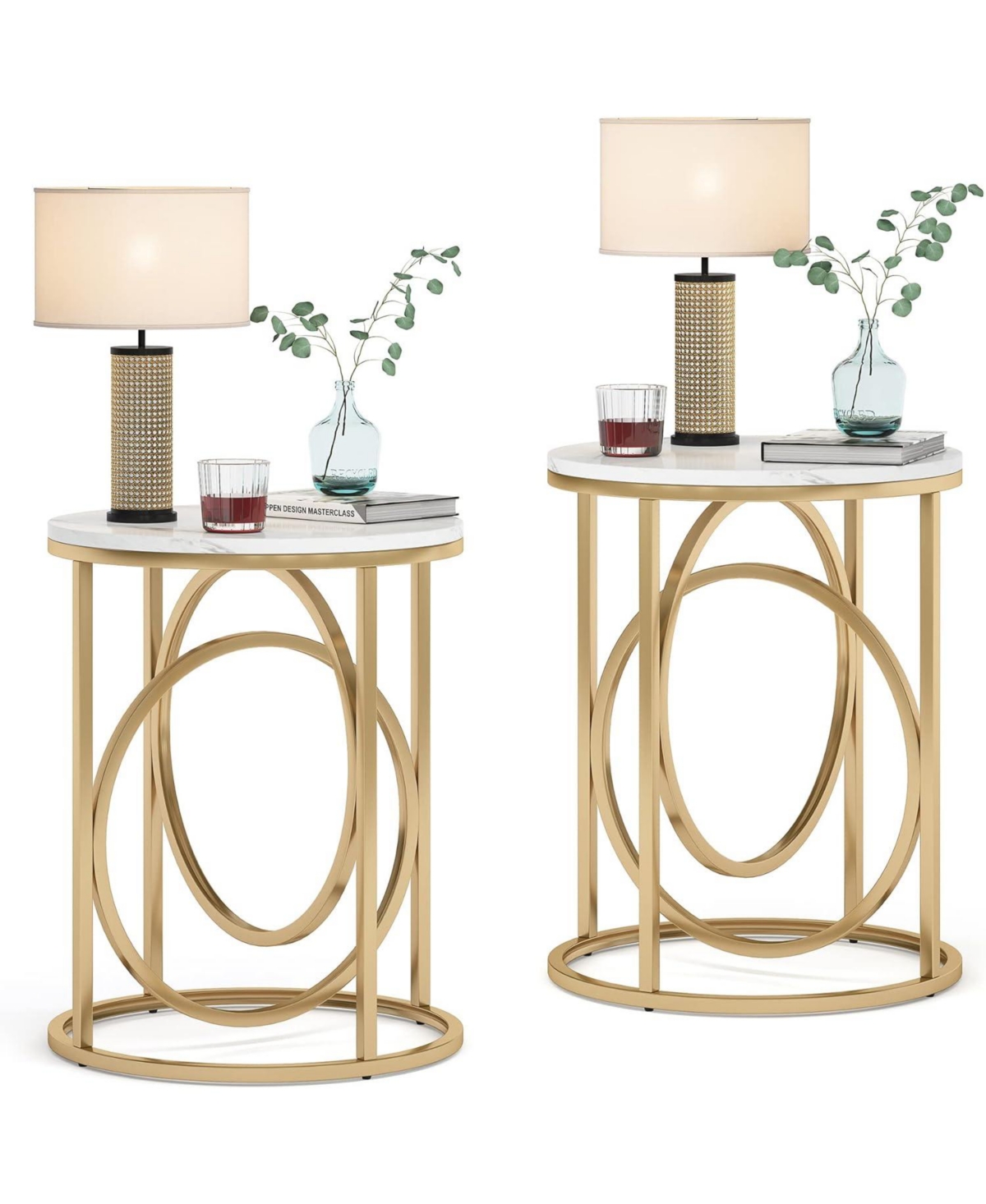 Click here for Tribesigns Modern Round End Table Set of 2  20... prices