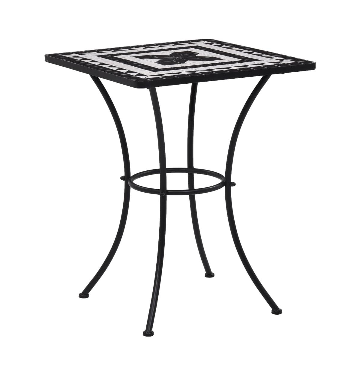 Click here for vidaXL Mosaic Bistro Table Black and White 23.6 Ce... prices