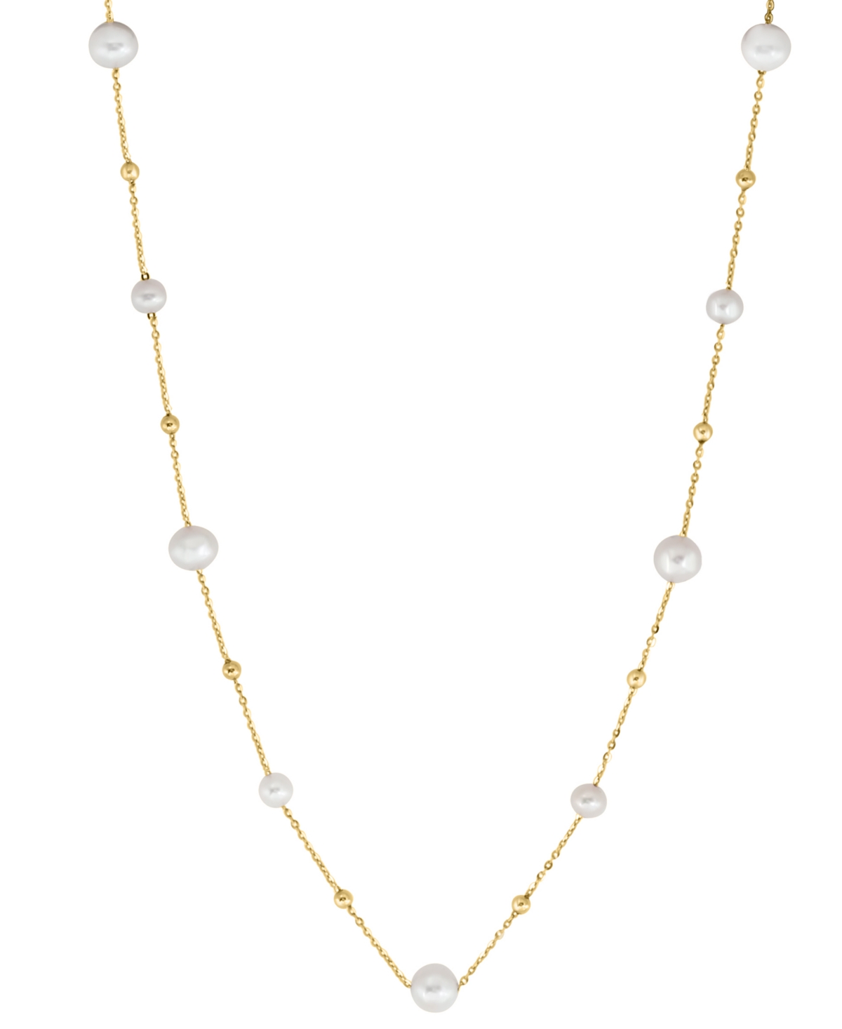 Click here for Effy Cultured Freshwater Pearl (5-7mm) 18 Collar N... prices