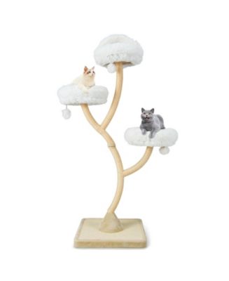 70 Inch Tall Cat Tree 4-Layer Tower with 3 Plush Perches Sisal ...