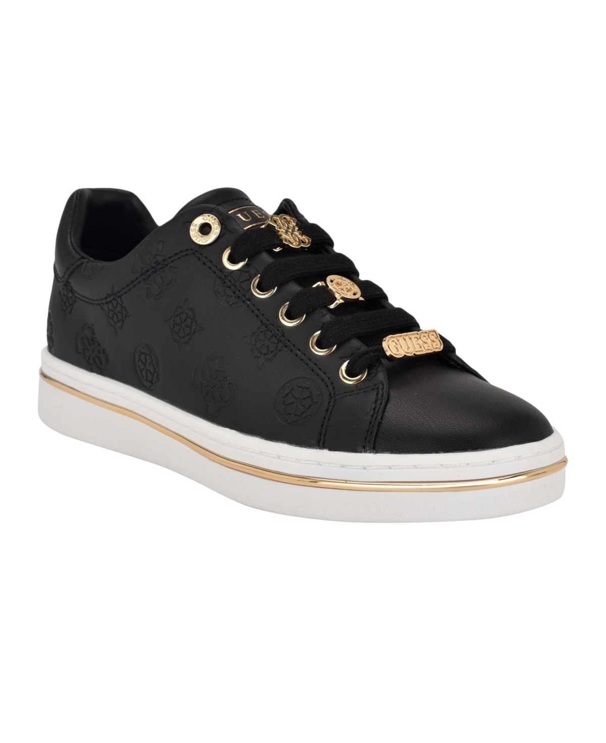 Click here for Guess Womens Stasey Charms Lace-Up Sneaker - Black... prices