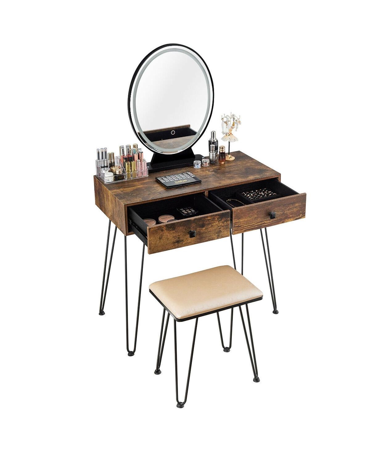 Click here for Industrial Makeup Dressing Table with 3 Lighting M... prices