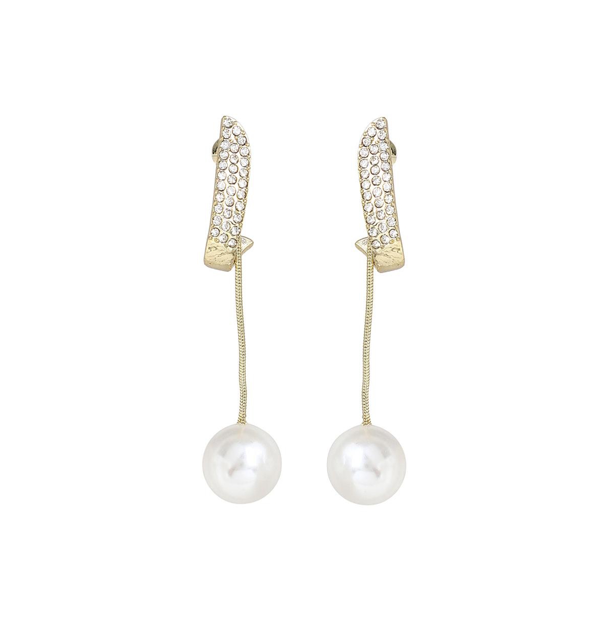 Click here for Sohi Womens Snowball Drop Earrings - White prices