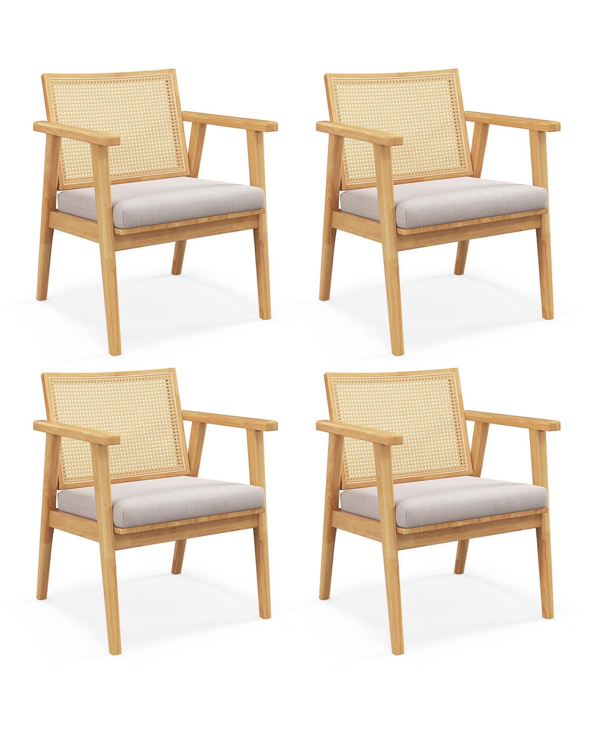 Click here for Costway Mid Century Modern Accent Chairs Set of 4... prices
