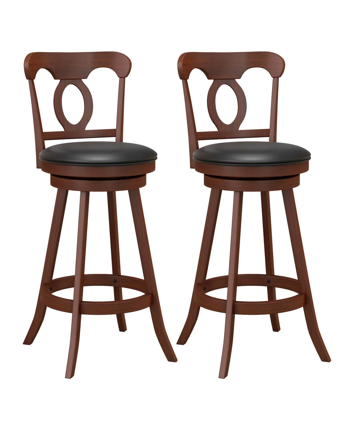 Click here for Set of 2 Bar Stools 30 Swivel Bar Height Chairs wi... prices