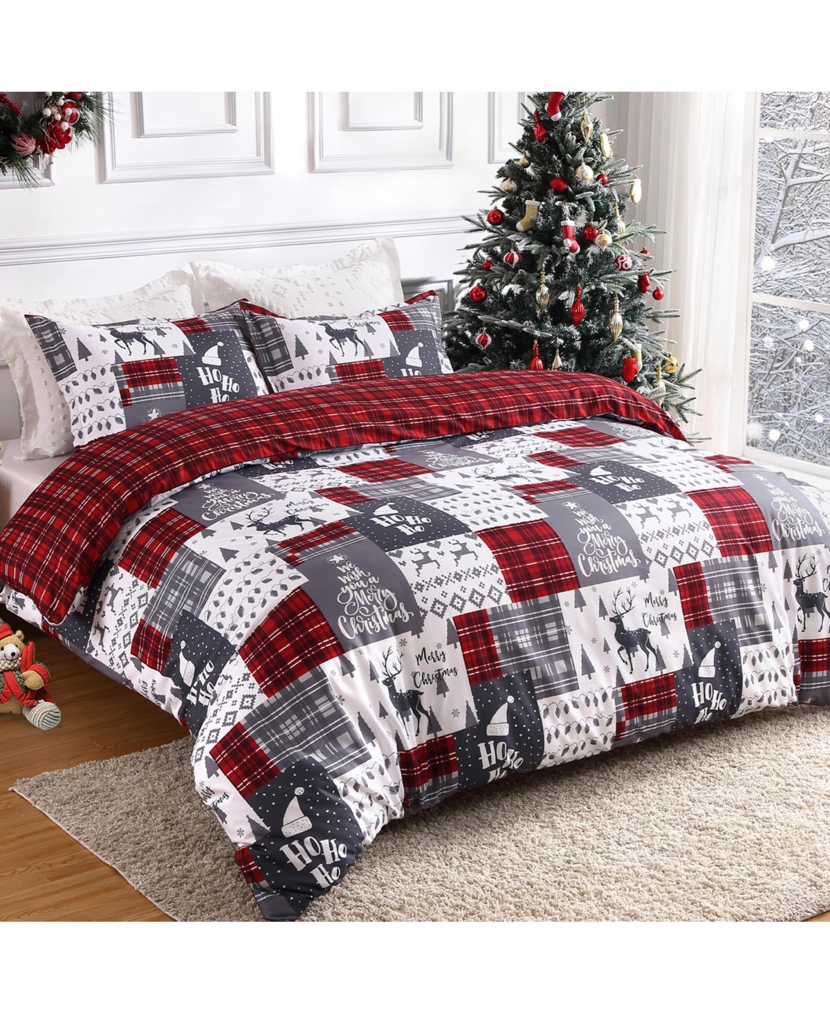 Click here for gaomon 3 Pieces Christmas Holiday Bedding Duvet Co... prices