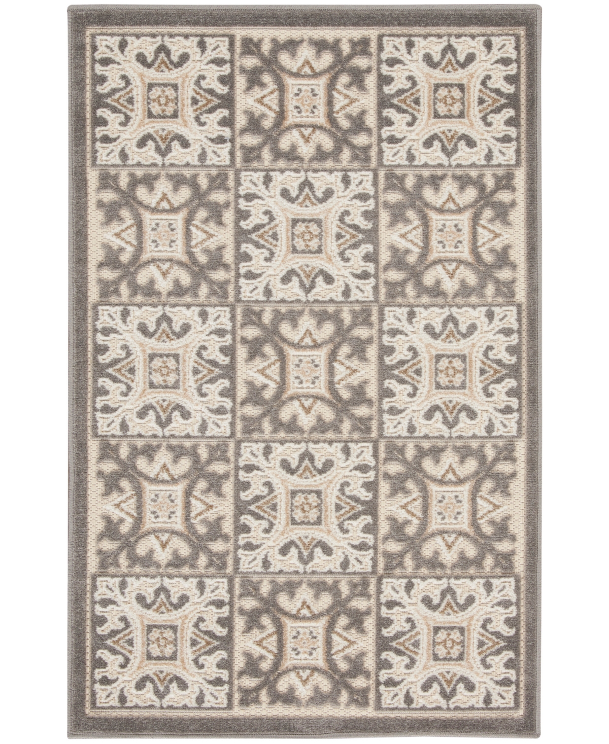 Click here for Nourison Home Aloha ALH34 28x4 Area Rug - Ivory/Gr... prices