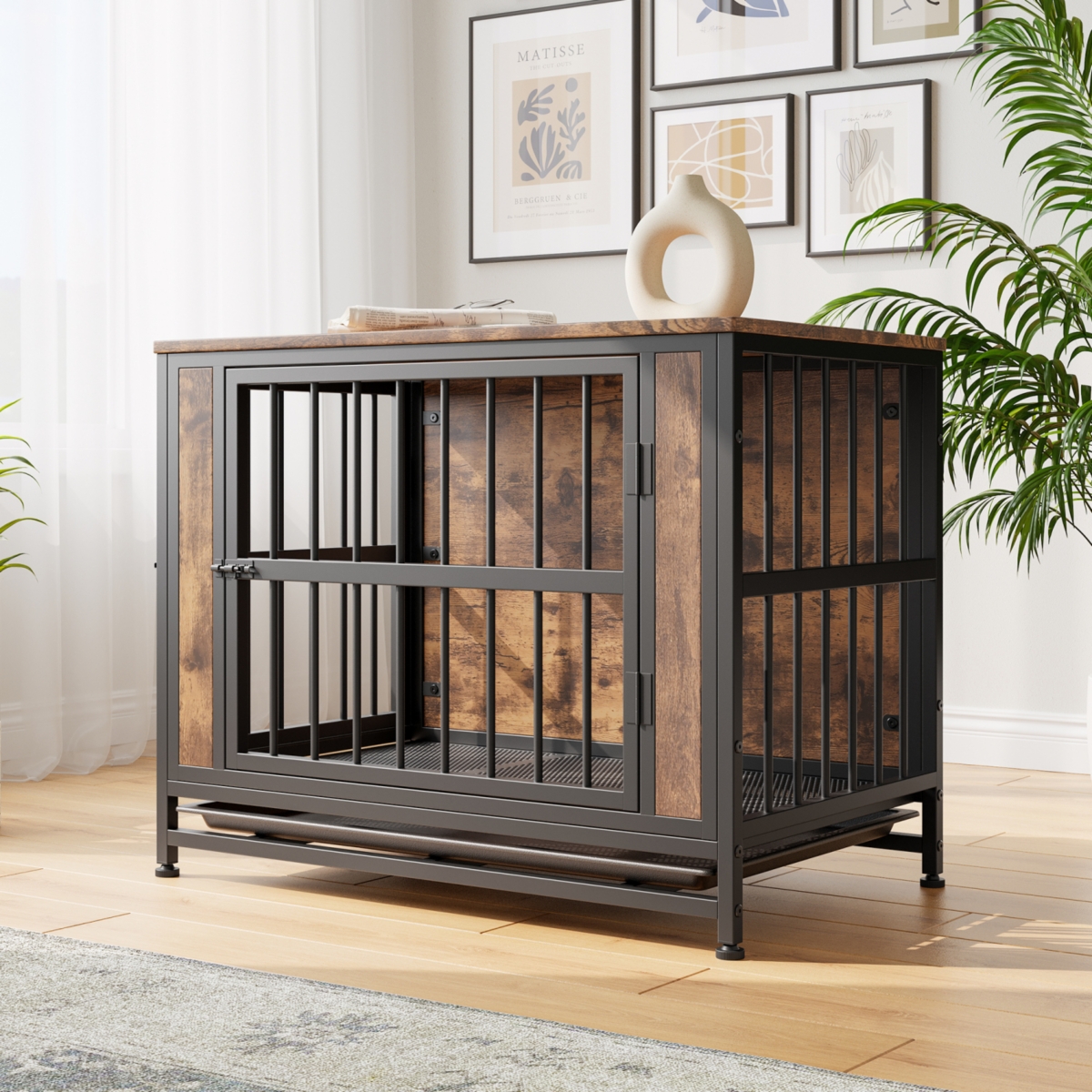 Click here for Streamdale Rustic Brown Dog Crate Table (32.8"... prices