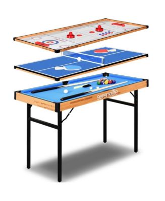 SereneLife 4-in-1 Multi-Function Game Table with Pool, Hockey ...
