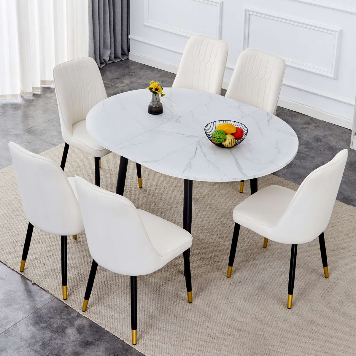 Click here for Streamdale Furniture Table and chair set.Modern Ex... prices