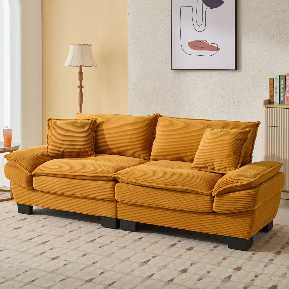 Click here for Streamdale Furniture Corduroy Sofa Sleeper Couch L... prices