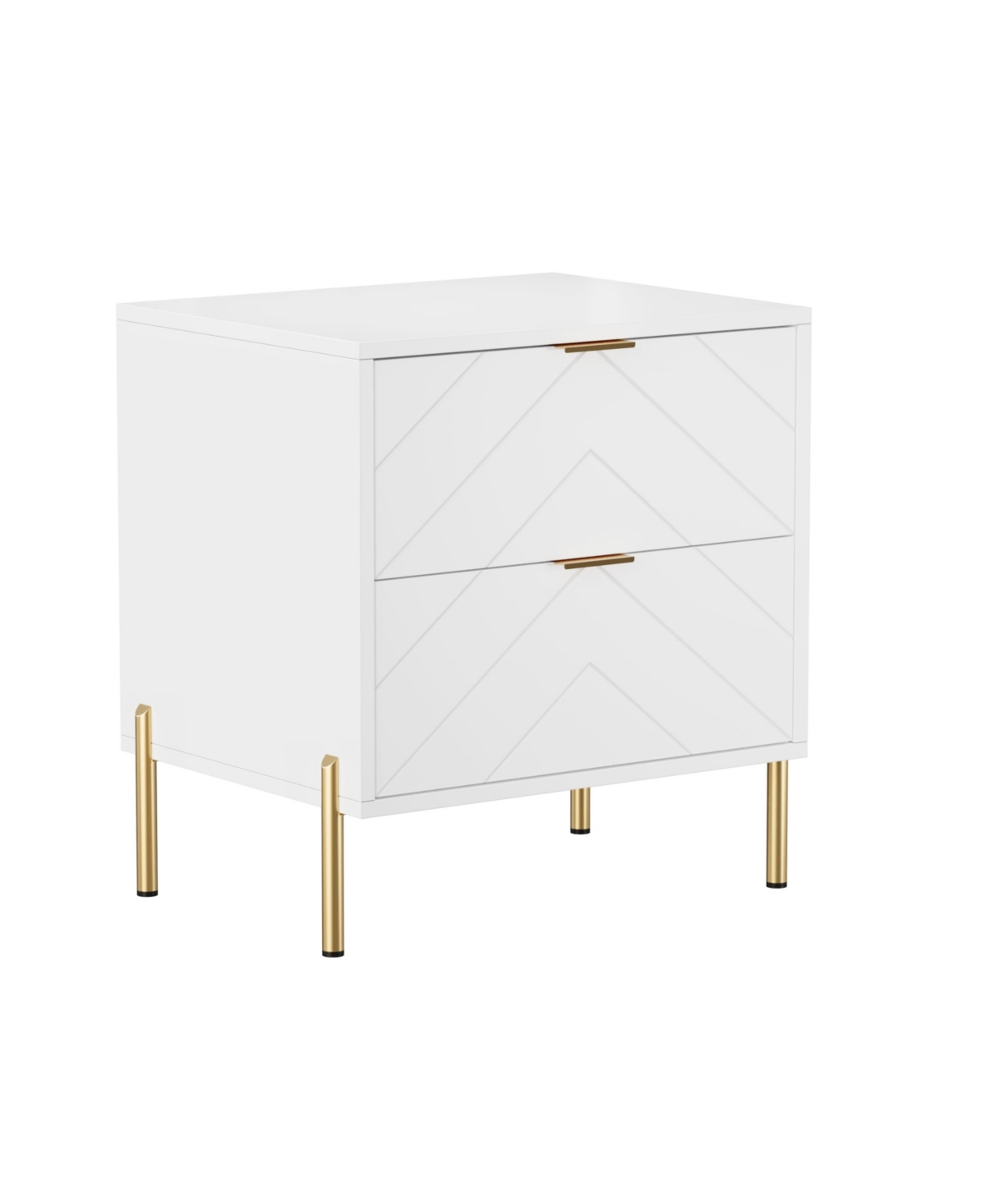 Click here for 2-Drawer Nightstand With Elegant Design - White prices
