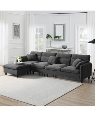 Streamdale Furniture 11062" Modern Convertible Sectional Sofa, L-shaped Reversible Couch Set ...