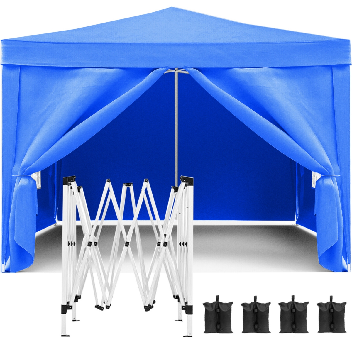 Click here for Streamdale 10x10 Pop-Up Canopy with Sidewalls - Bl... prices