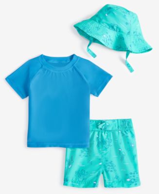 Baby Boys 3-Pc. Swim Set, Exclusively at Macy's - Macy's
