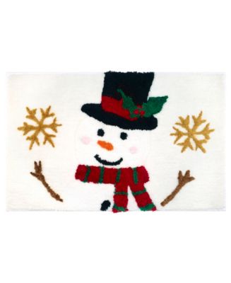 Avanti Snowman Bath Rug, 32" x 21" - Macy's