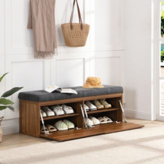 Streamdale Furniture 49" Shoe Storage Bench Entryway Shoe Cabinet ...