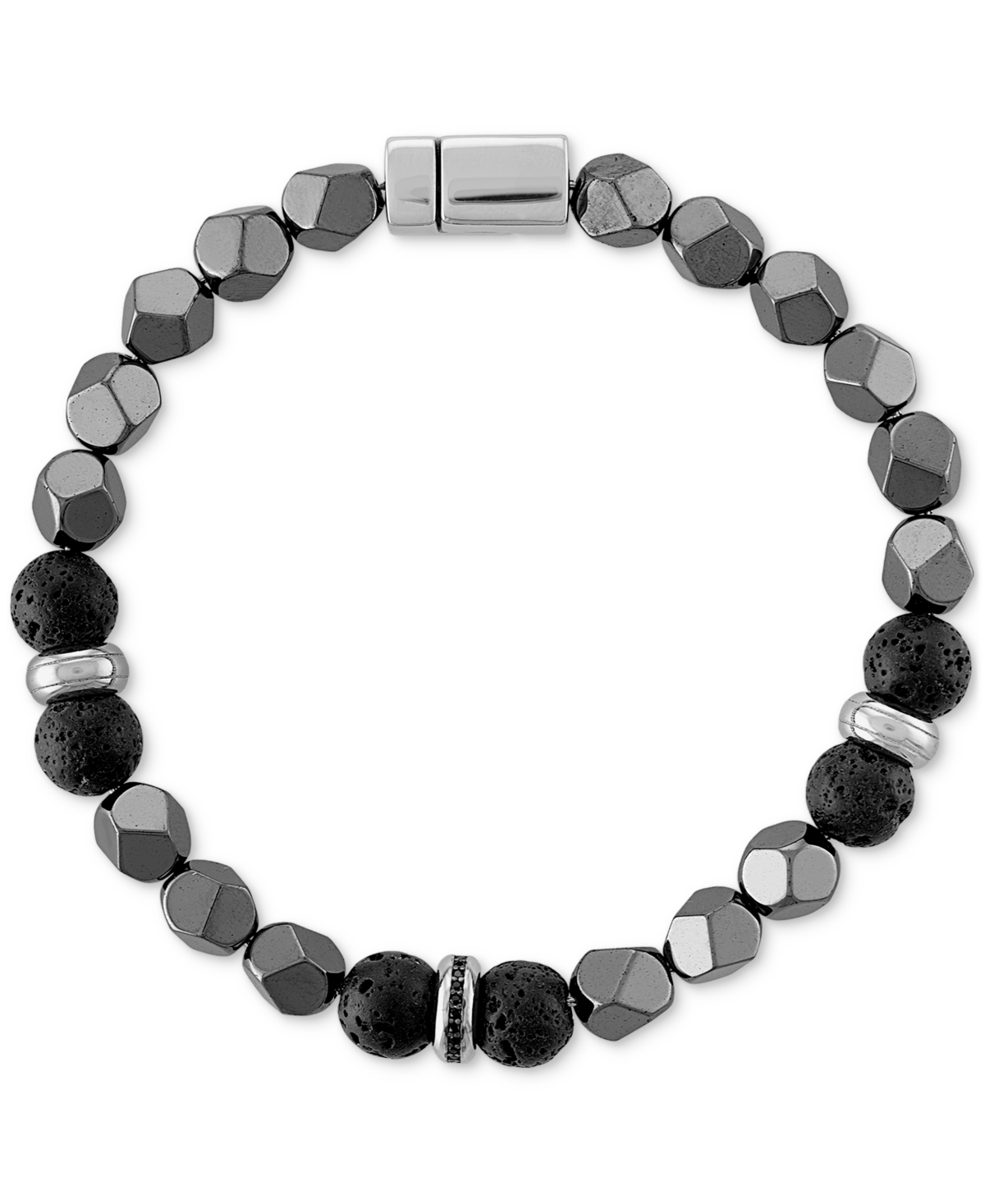 Click here for Esquire Mens Jewelry Hematite  Lava  & Black Spine... prices