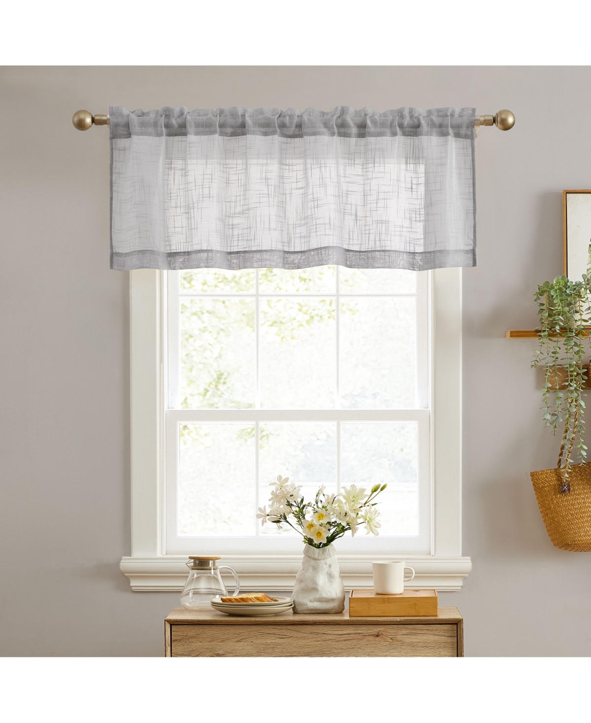 Click here for Hlc.me Linda Faux Linen Textured Semi Sheer Privac... prices