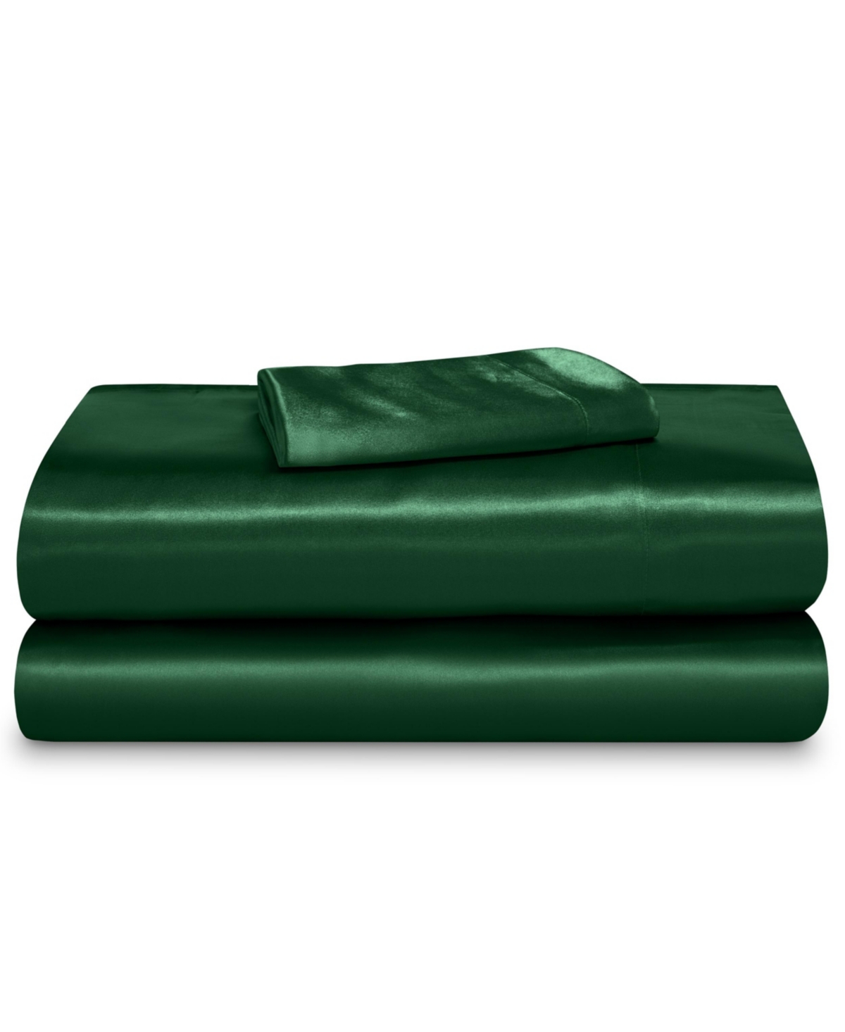 Click here for Bare Home Satin Sheet Set - Forest green prices
