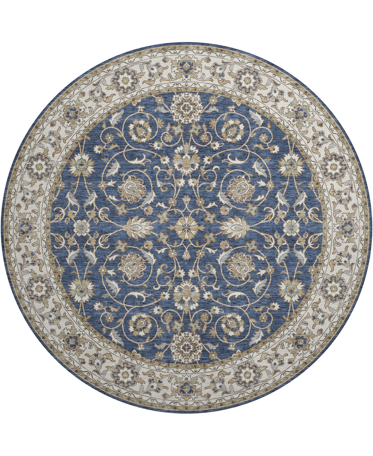 Click here for Dalyn Hatay Washable HY1 8x8 Round Area Rug - Navy prices