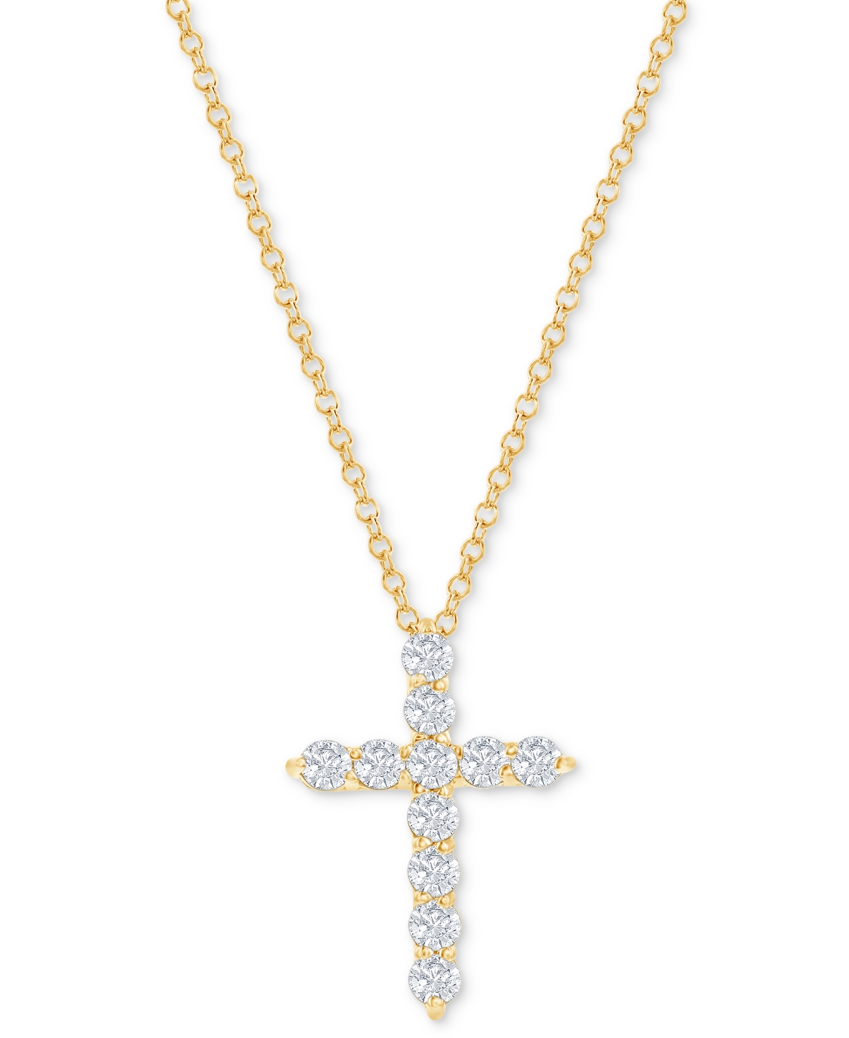 Click here for Diamond Cross Pendant Necklace (1/2 ct. t.w.) in 1... prices