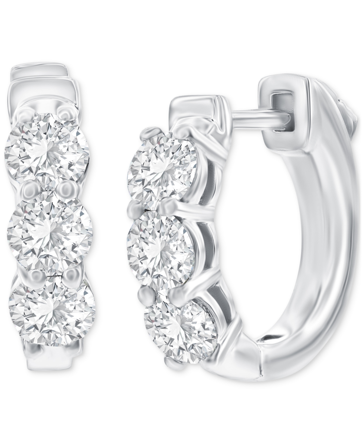 Click here for Diamond Hoop Earrings (1-1/2 ct. t.w.) in 14k Whit... prices