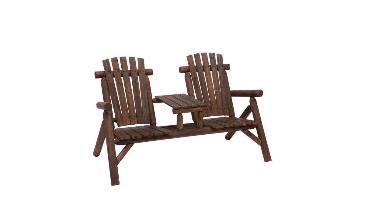 Click here for Slickblue Wood Patio Chair Bench with Center Coffe... prices