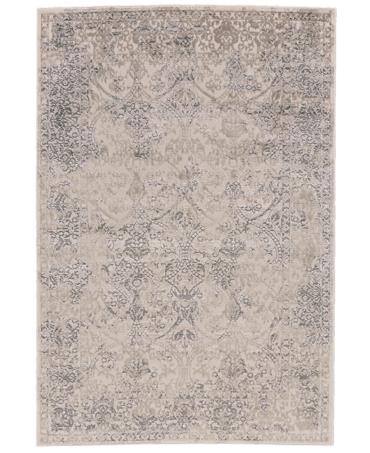 Click here for Feizy Prasad 3682F 8x11 Area Rug - Ivory/Gray prices