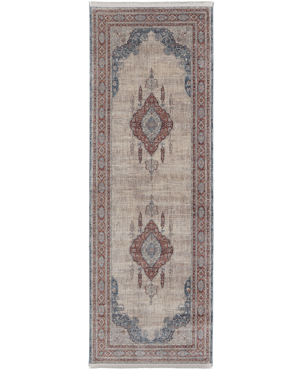 Click here for Feizy Marquette 39GRF 28x12 Runner Area Rug - Gray... prices