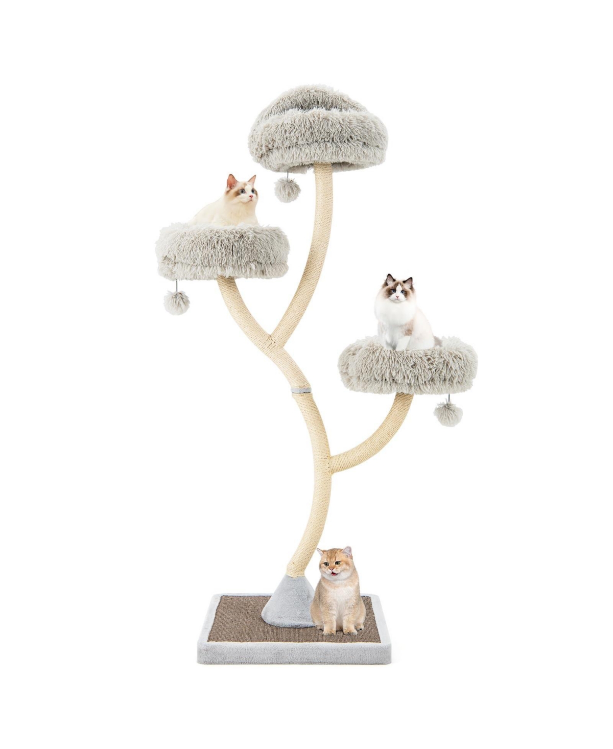 Click here for 70 Inch Tall Cat Tree 4-Layer Cat Tower with 3 Per... prices