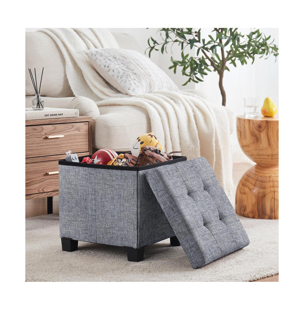 Click here for Ornavo Home Foldable Tufted 15 Inch Square Linen S... prices