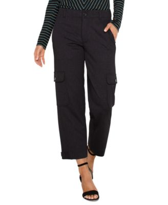 Liverpool Los Angeles Women's Utility Cropped Cargo Pants - Macy's