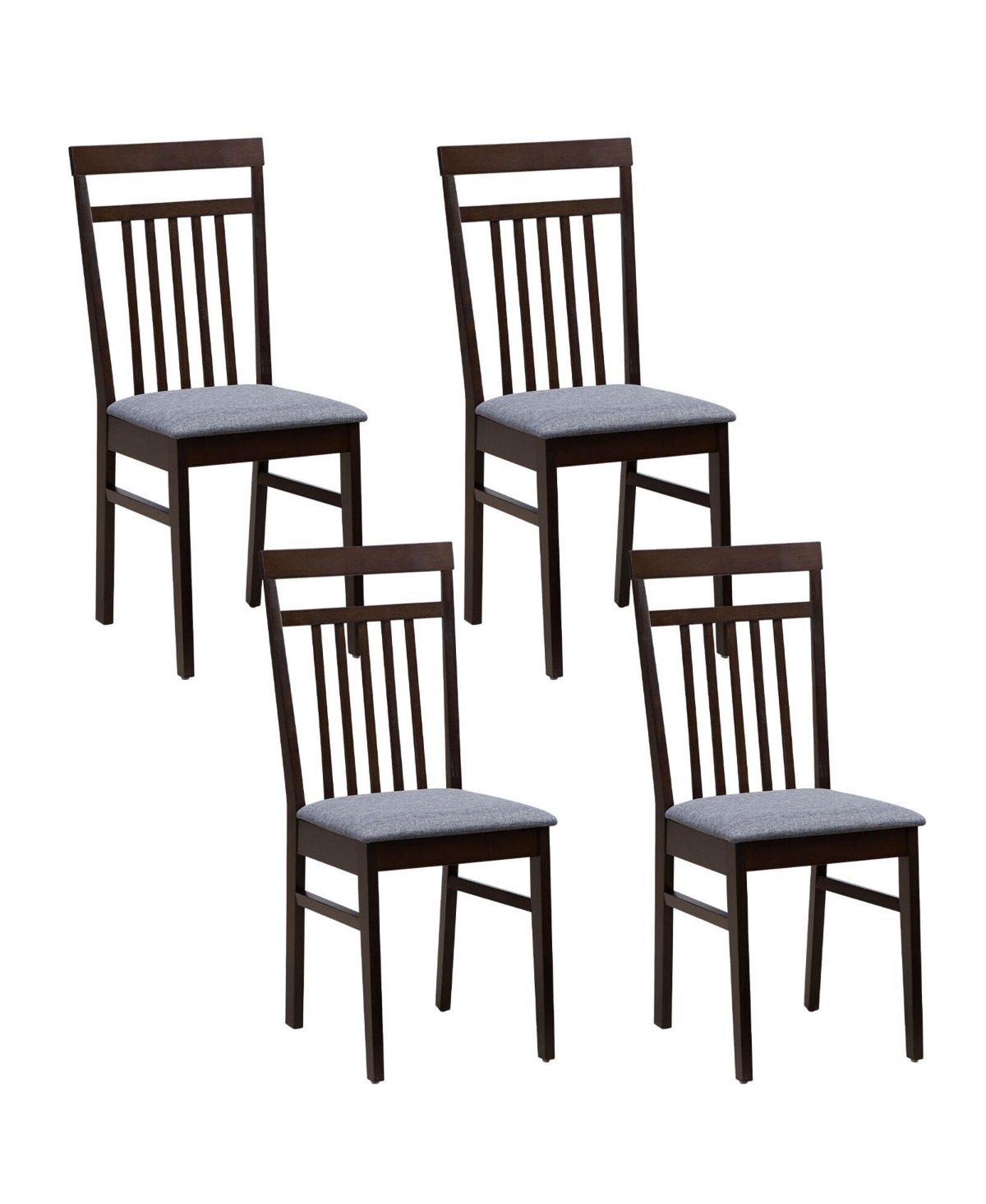 Click here for Gymax Upholstered Dining Chair Set of 4 Kitchen Ar... prices