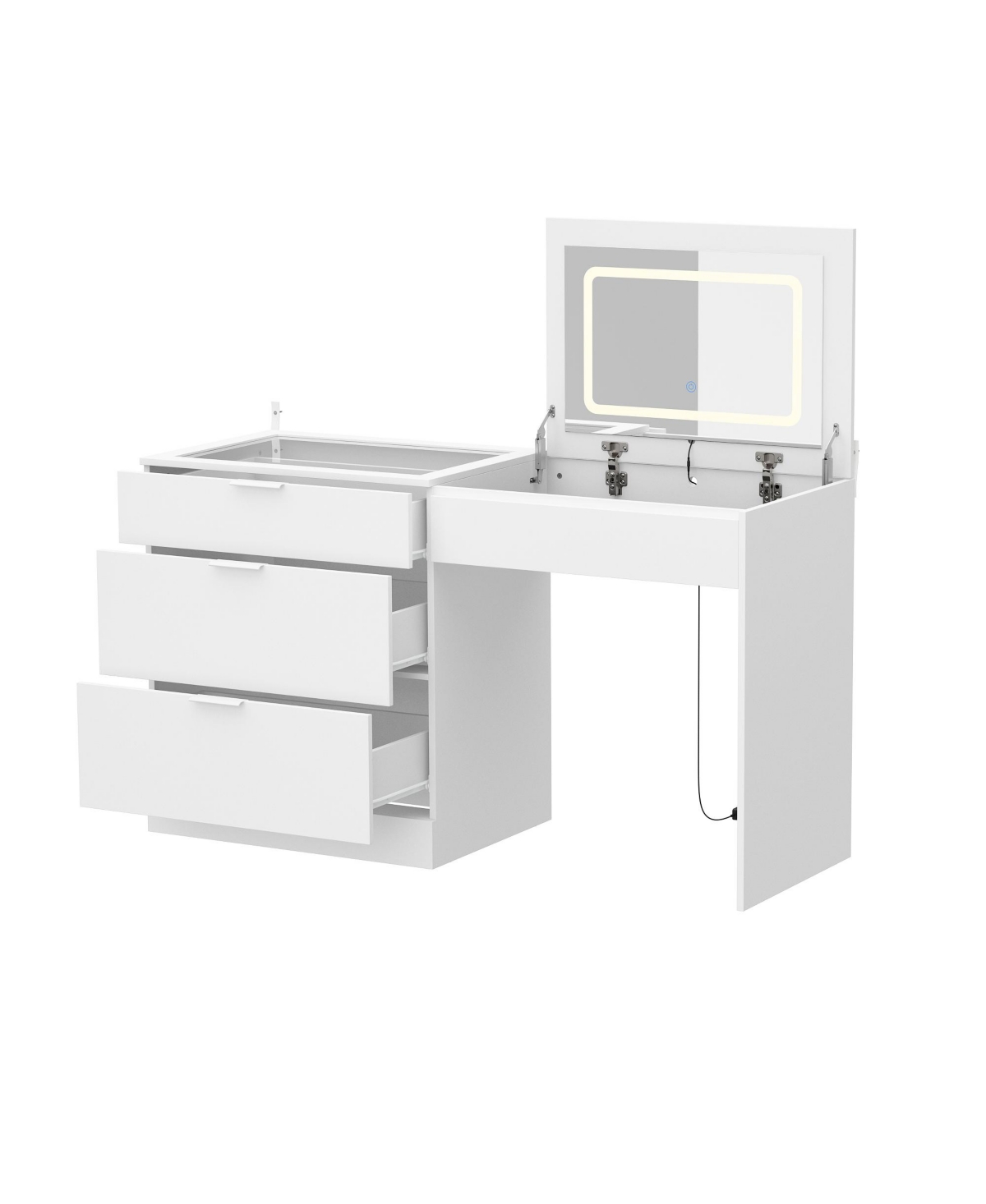 Click here for Famapy White Wood Makeup Vanity Desk Dressing Tabl... prices