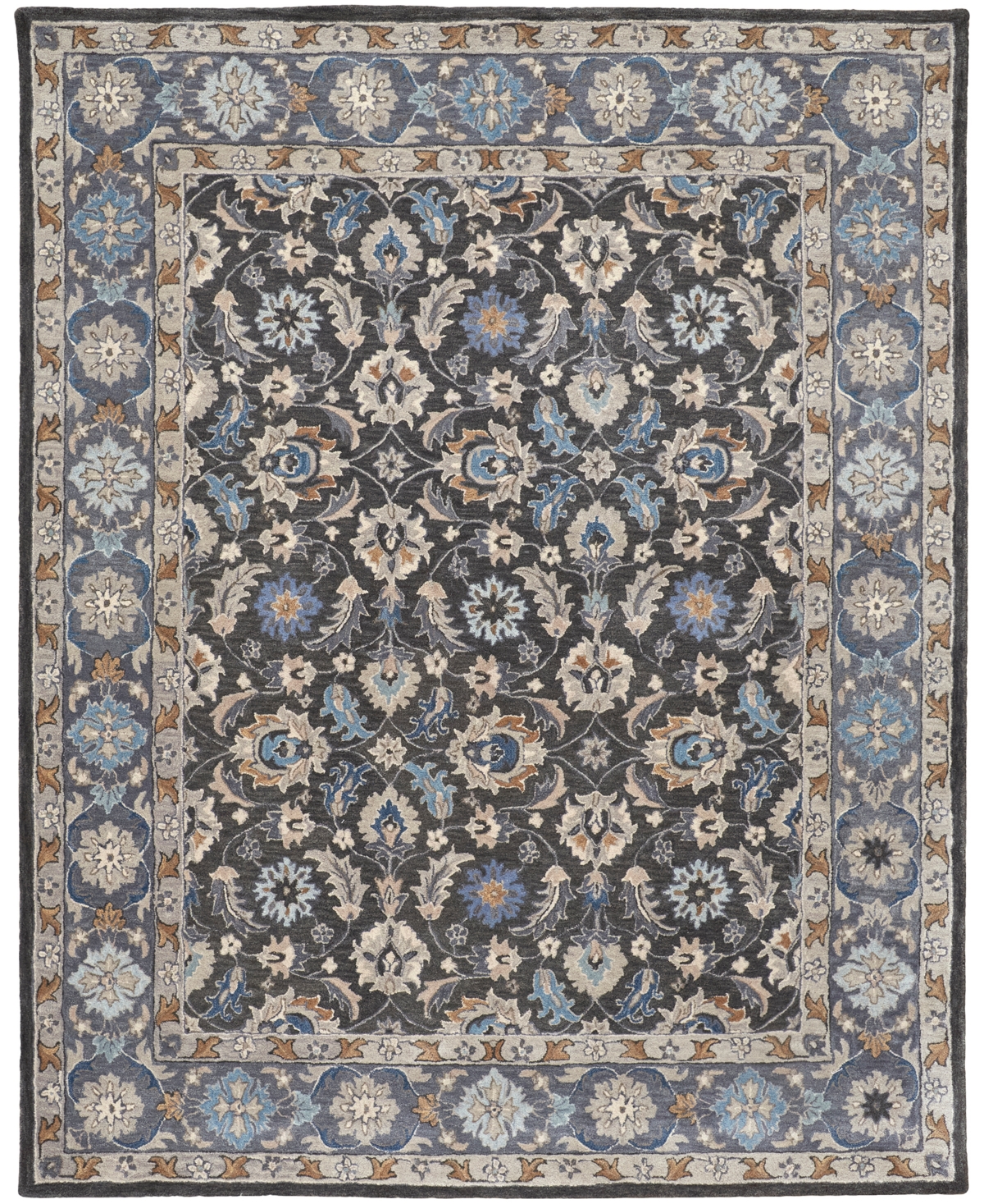Feizy Rylan 8643F 4x6 Area Rug - Taupe/Blue