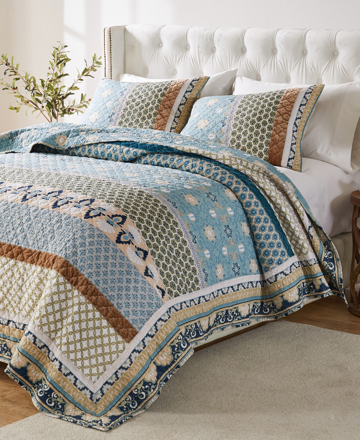 Click here for Greenland Home Fashions Thalia 3-Pc. Quilt Set  Ki... prices